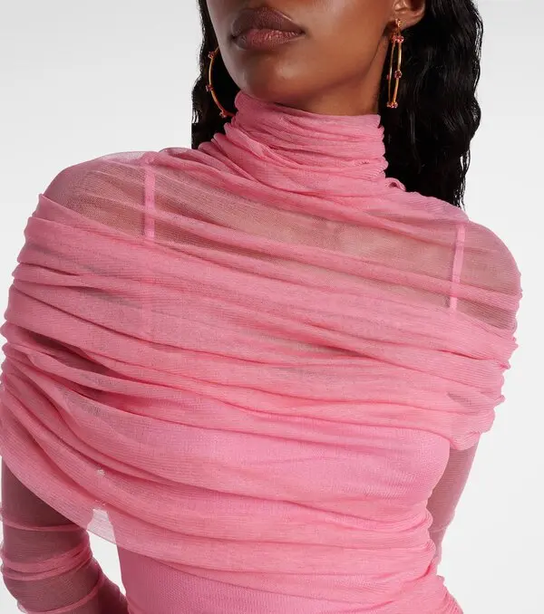 Christopher Esber Ruched Silk Minidress