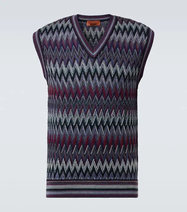 Missoni Zigzag Wool Sweater Vest - Multicoloured