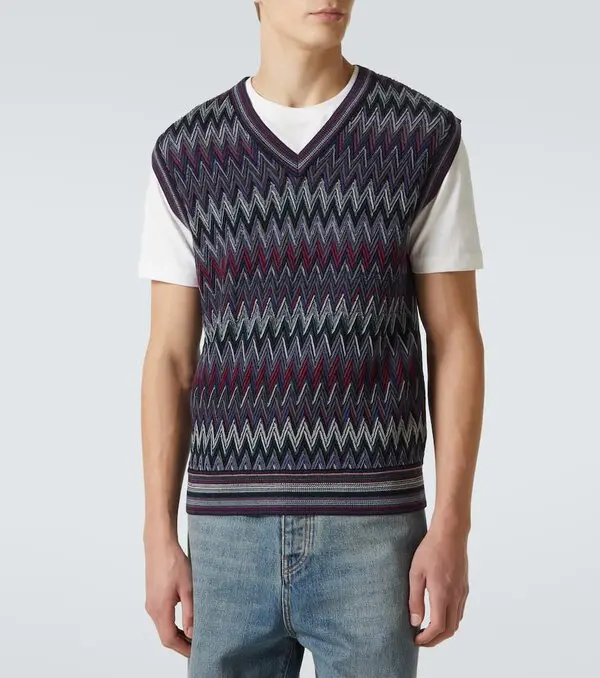 Missoni Zigzag Wool Sweater Vest - Multicoloured