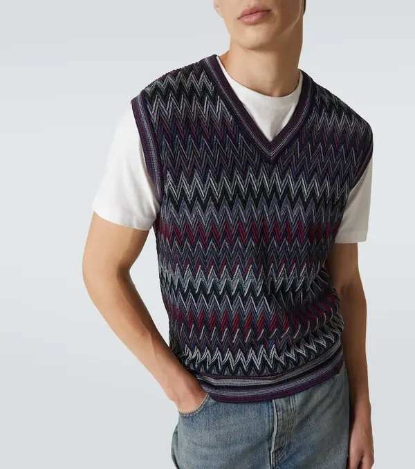 Missoni Zigzag Wool Sweater Vest - Multicoloured