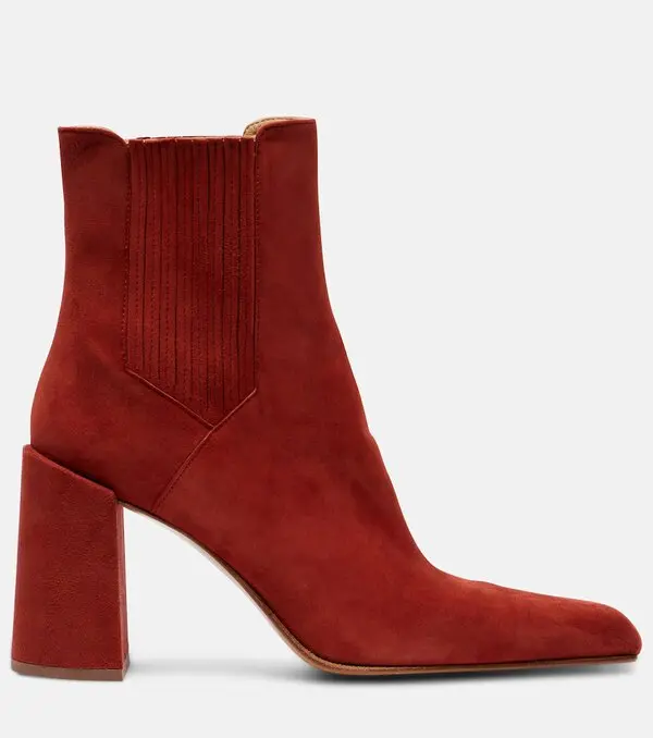 Gabriela Hearst Luke Suede Ankle Boots - Red