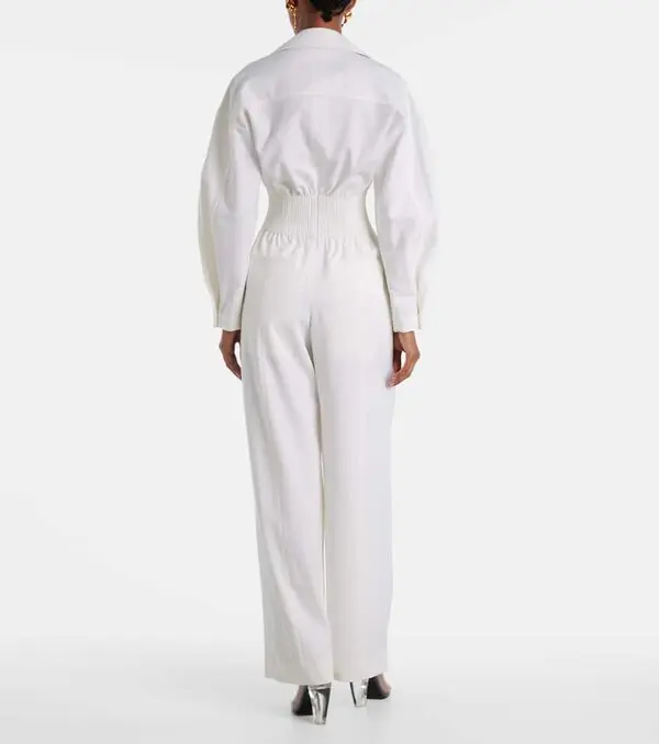 Victoria Beckham Tab Detail Wool-blend Jumpsuit
