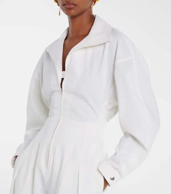 Victoria Beckham Tab Detail Wool-blend Jumpsuit