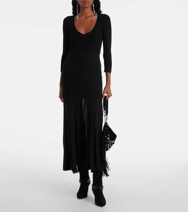 Isabel Marant Étoile Ezra Pleated Semi-sheer Crêpe Skirt