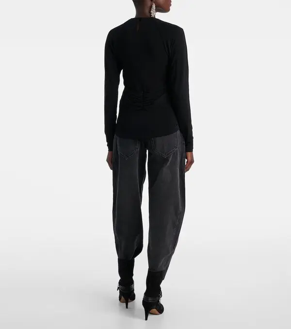 Isabel Marant Étoile Gaetane Draped Jersey Top
