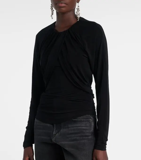 Isabel Marant Étoile Gaetane Draped Jersey Top