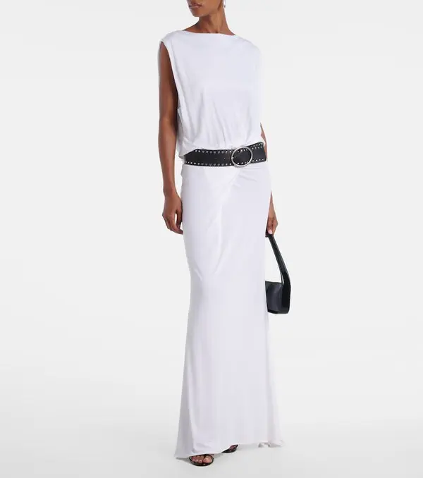 Christopher Esber Belted Draped Jersey Maxi Dress