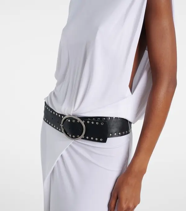 Christopher Esber Belted Draped Jersey Maxi Dress