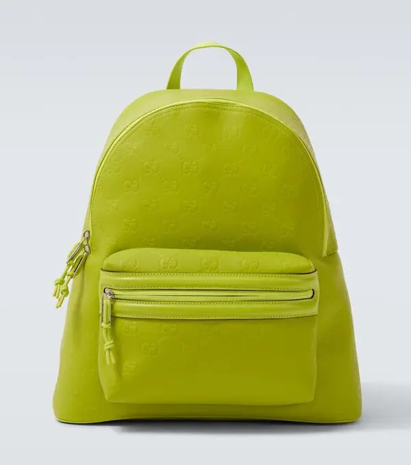 Gucci Edge Gg Medium Backpack - Green