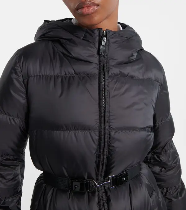 Max Mara Belted Quilted Down Coat - Black