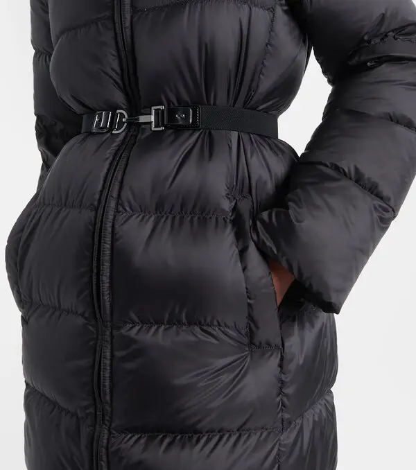 Max Mara Belted Quilted Down Coat - Black