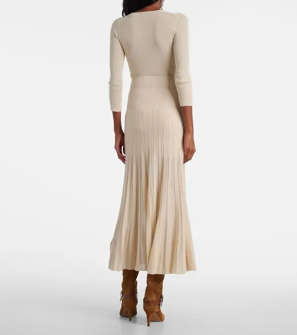 Isabel Marant Étoile Ezra Pleated Crêpe Skirt - Beige