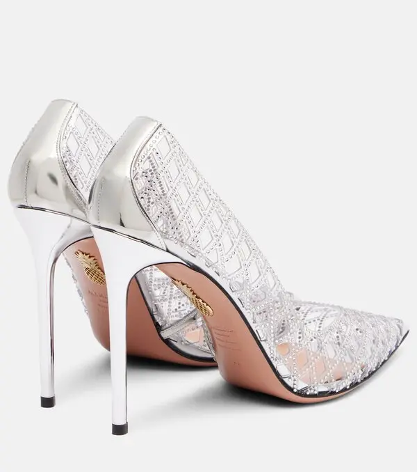 AQUAZZURA Lumiere 105 Embellished Pumps