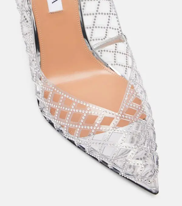 AQUAZZURA Lumiere 105 Embellished Pumps
