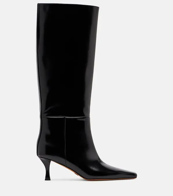 Proenza Schouler Leather Square Toe Knee-high Boots - Black