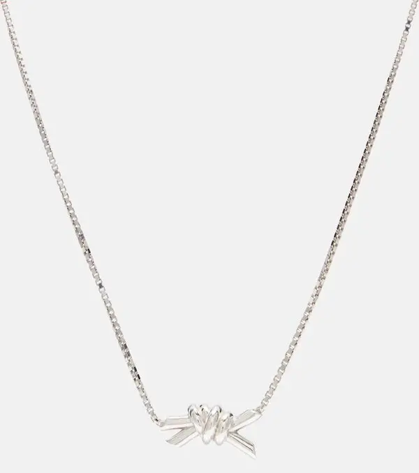 Bottega Veneta Knot Sterling Necklace - Silver