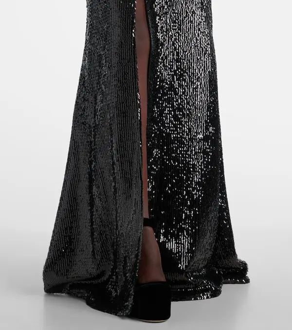 Elie Saab Sequined Strapless Gown