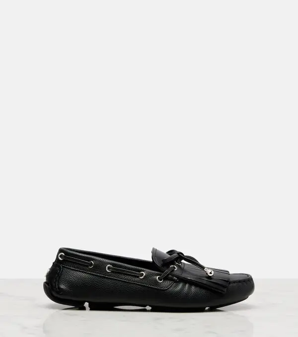 JIMMY CHOO Manon Leather Moccasins