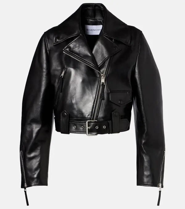 Givenchy Cocoon Cropped Leather Biker Jacket