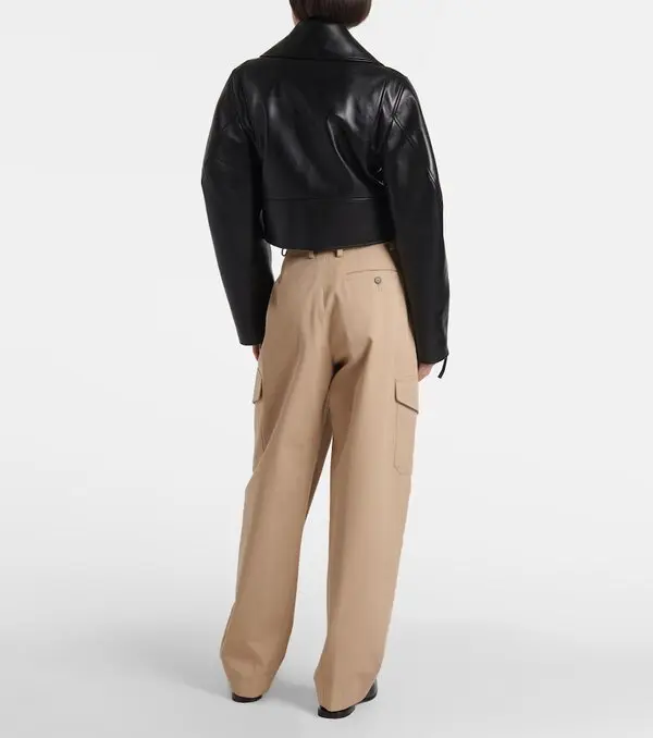 Givenchy Cocoon Cropped Leather Biker Jacket