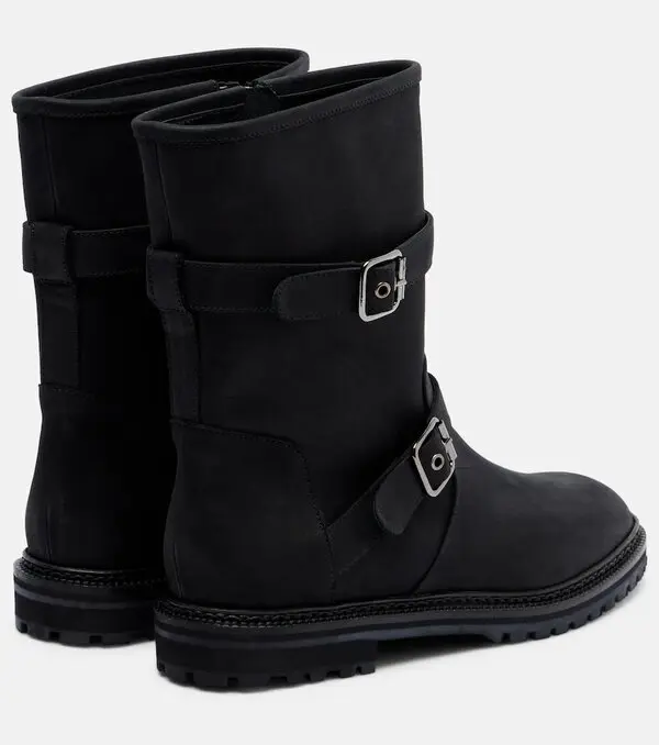 Manolo Blahnik Sulaltrosa Leather Biker Boots