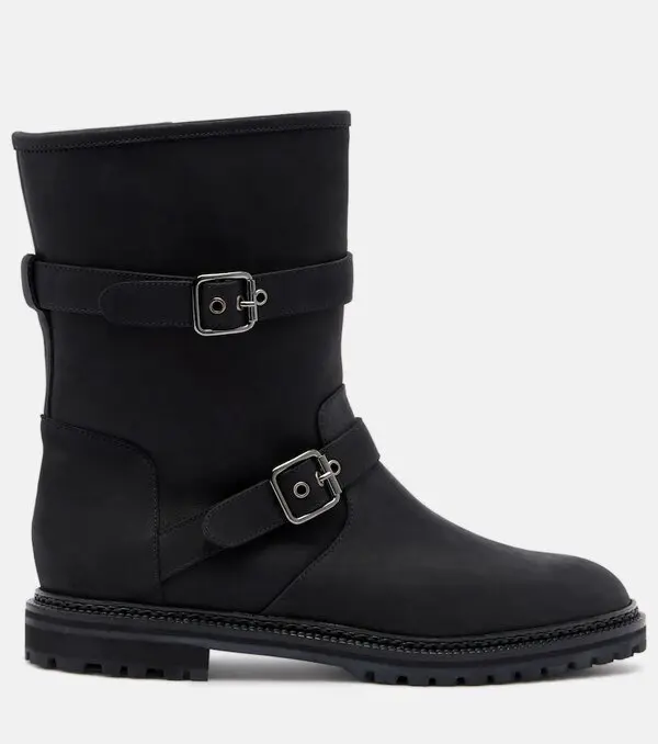 Manolo Blahnik Sulaltrosa Leather Biker Boots