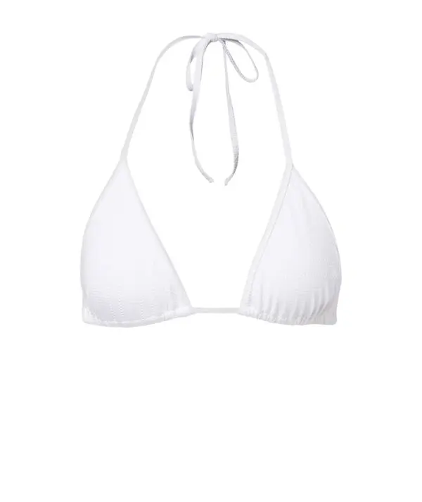 TOTEME Monogram Pointelle Bikini Top - White