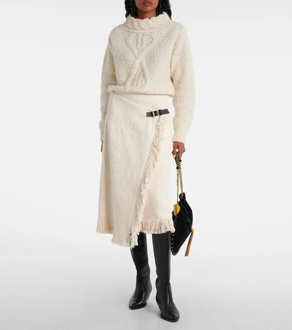 Isabel Marant Étoile Romane Cable-knit Turtleneck Sweater - Beige