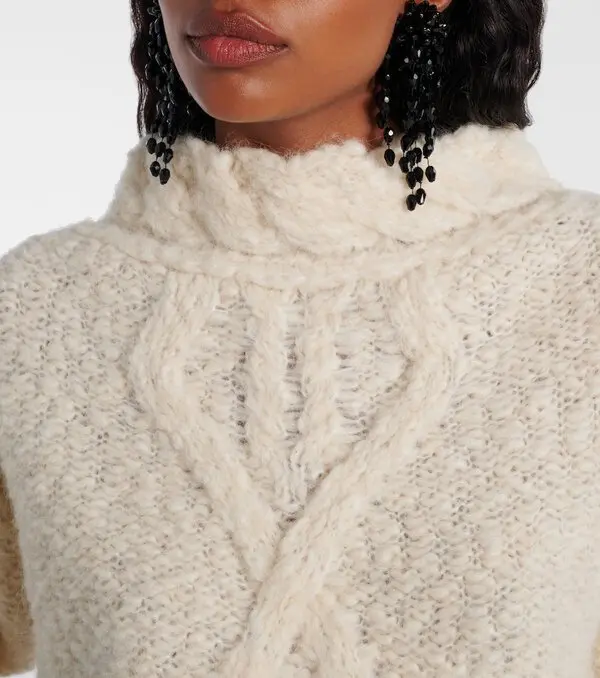 Isabel Marant Étoile Romane Cable-knit Turtleneck Sweater - Beige