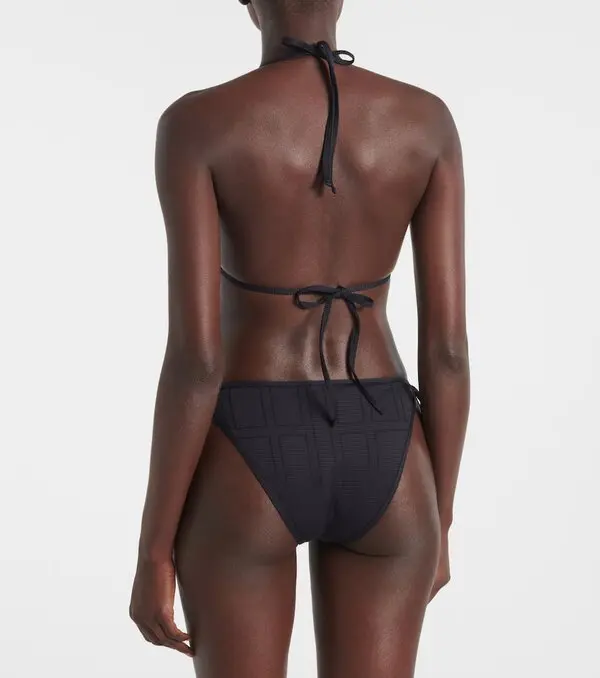 TOTEME Monogram Jersey Bikini Bottoms - Black