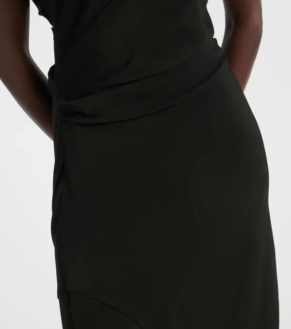Proenza Schouler Hallie Draped Midi Dress - Black