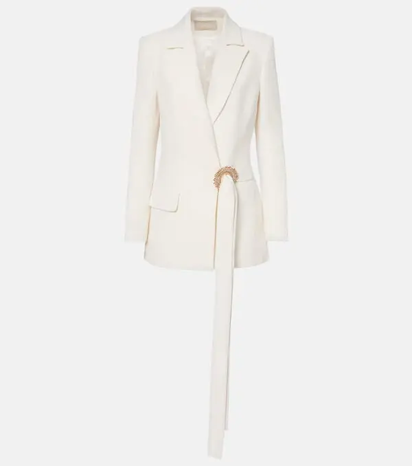 Elie Saab Embellished Blazer - White