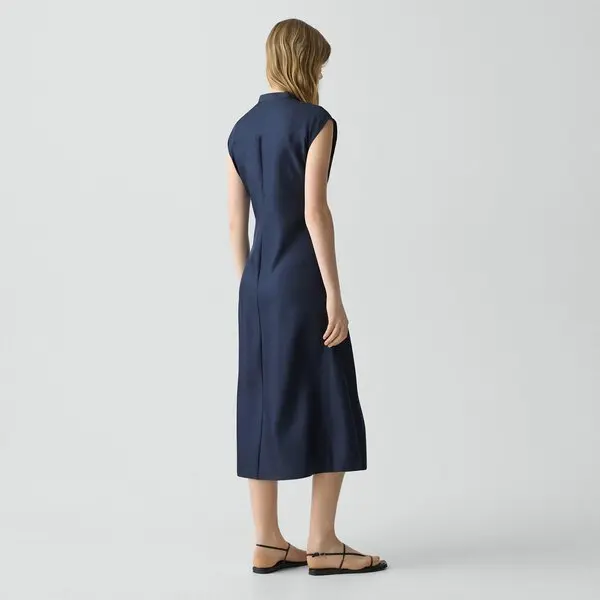Theory Convertible Wrap Midi Dress