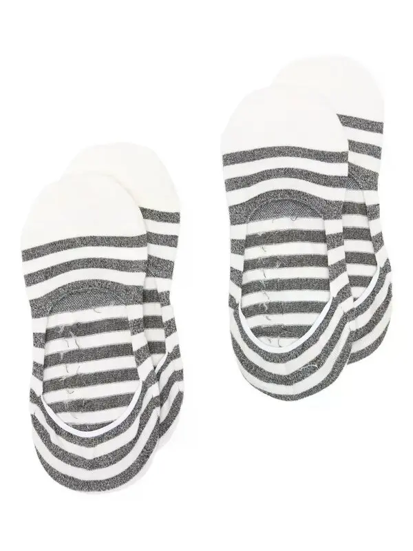 ANT45 Striped-pattern Sock Liners - Neutrals