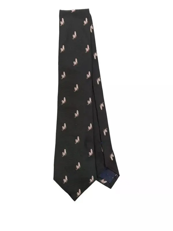 Paul Smith Insect-pattern Neck Tie - Black