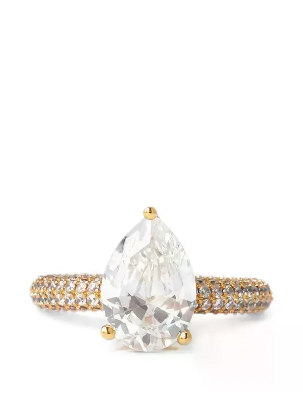 IZABEL DISPLAY Mega Drop Pear-cut Pavé Ring