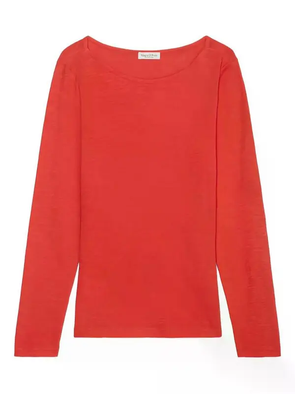 Marc O'polo Long-sleeve Boat-neck Top - Red
