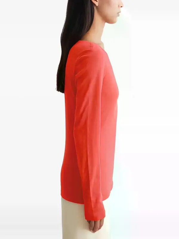Marc O'polo Long-sleeve Boat-neck Top - Red