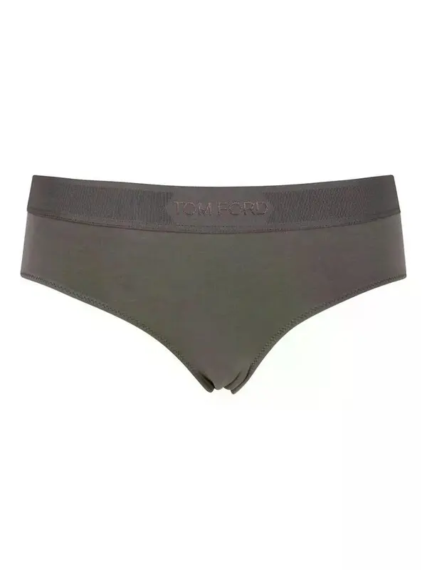 TOM FORD Logo-waistband Briefs - Green