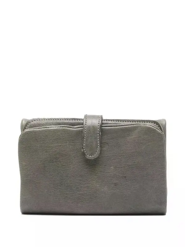 SOMMET Leather Flap Wallet - Grey