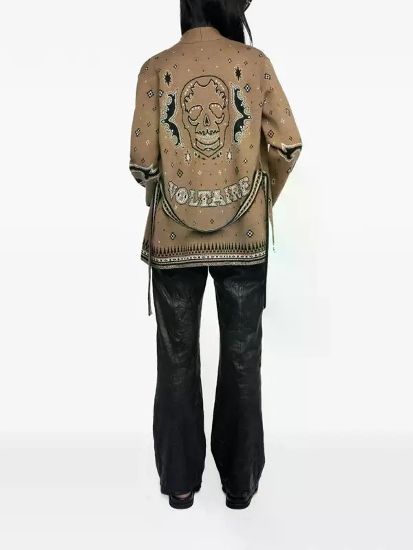 Zadig&Voltaire Kala Belted Jacquard Cardigan