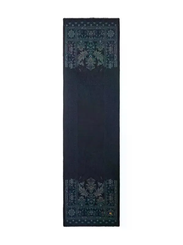 Etro Jacquard Floral Scarf - Blue