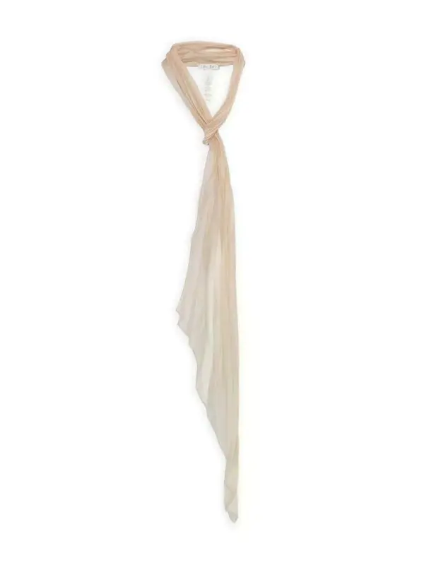 FORTE_FORTE Pleated Organza Scarf - Neutrals