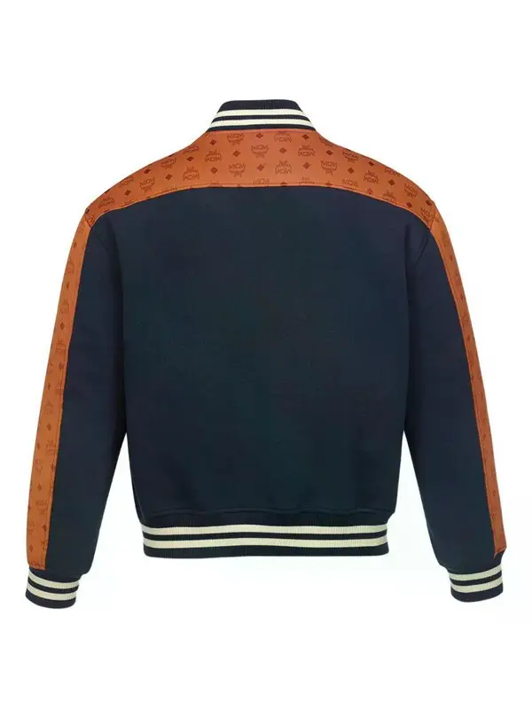 Mcm Ponte Varsity Monogram Bomber Jacket