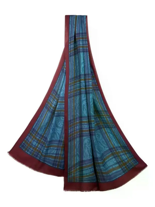 Etro Plaid Scarf - Blue