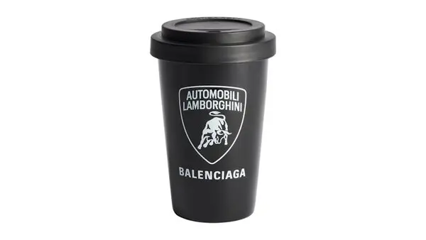 Balenciaga Automobil Lamborghini Travel Mug - Black/white