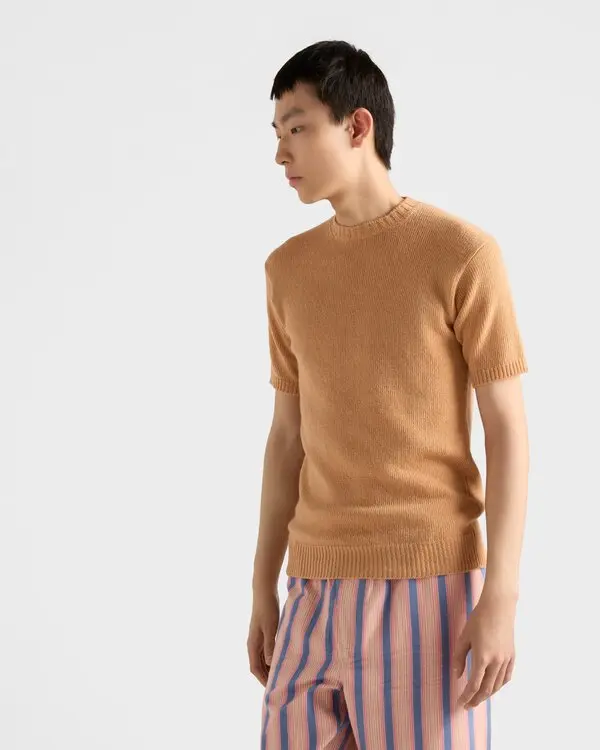 Prada Short-sleeved Wool And Cashmere Sweater
