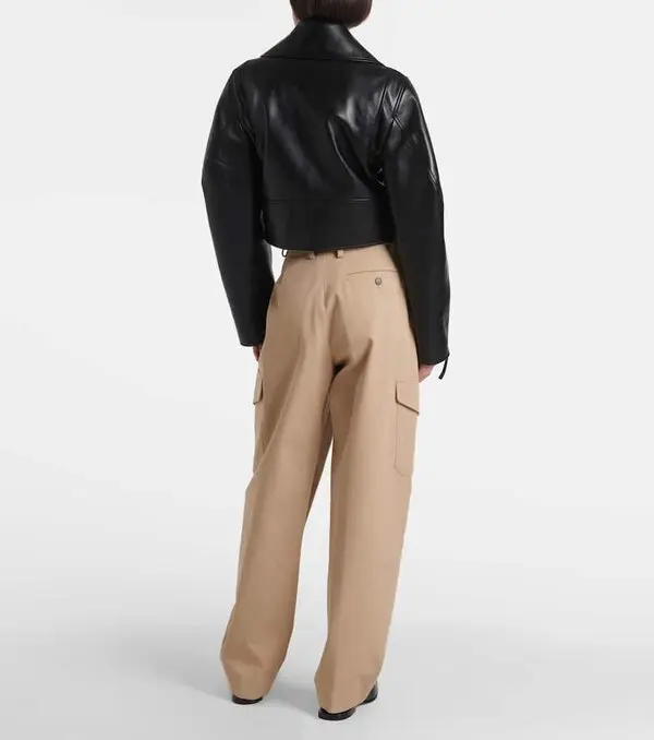 Givenchy Cocoon Cropped Leather Biker Jacket
