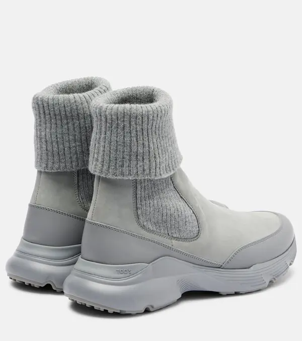 TOD'S Leather Chelsea Boots - Grey