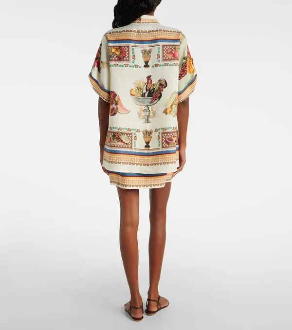 ALEMAIS Mercado Printed Linen Shirt - Multicoloured